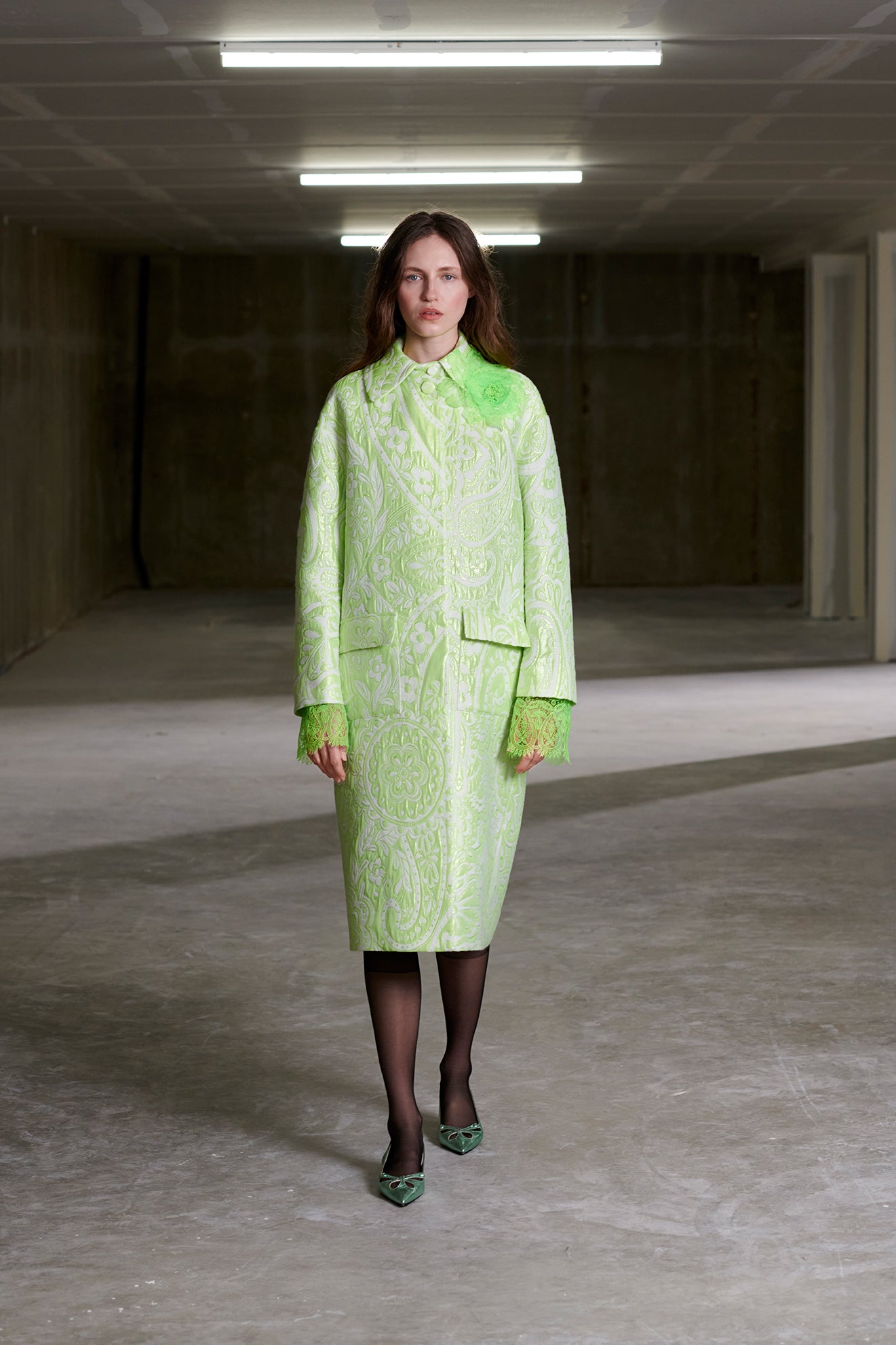 Neon Jacquard Car Coat – AUDRA